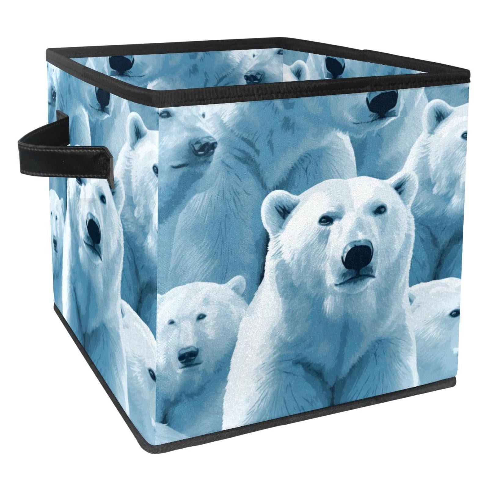 Bear Foldable Cube Organizer with Handle, 10.8"x10.5"x10.6", Large ...
