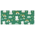 Bear Four Leaf Clover Pattern Stretch Fitted Tablecloth 2.5x6ft Elastic ...