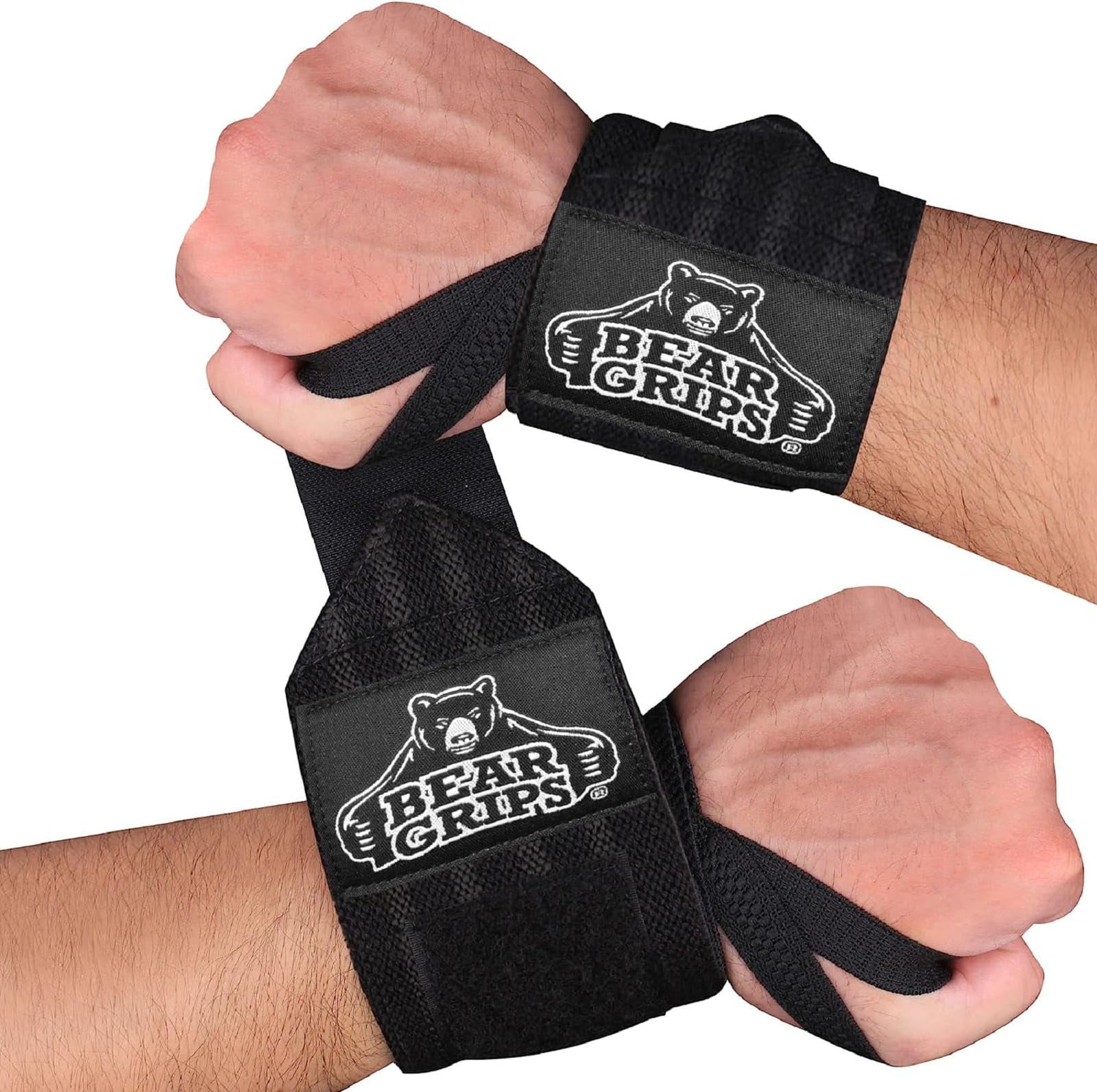 Bear Grips Extra Strength Weight Lifting Wrist Wraps | Wrist Straps for ...