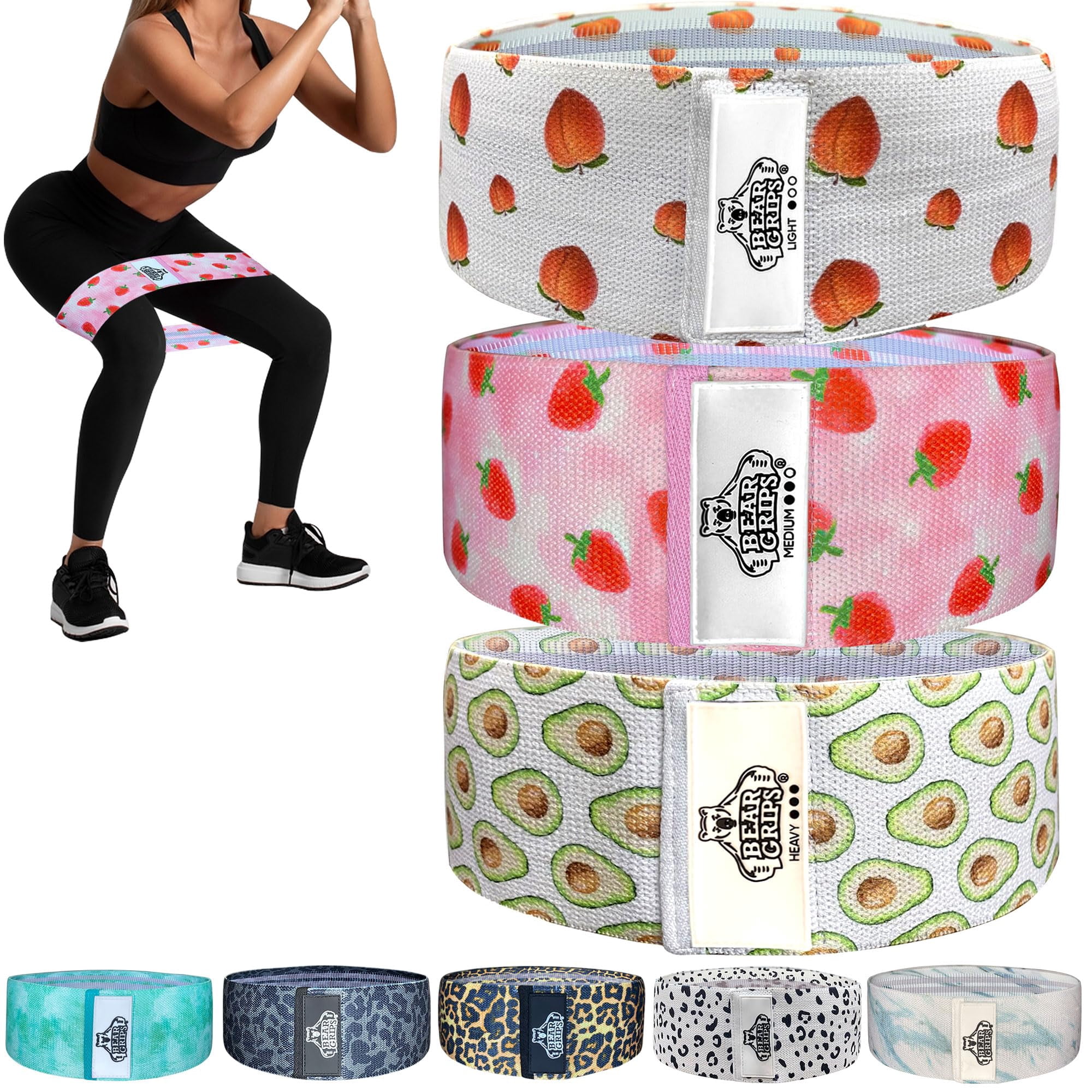 Bear Grips Resistance Bands for Working Out - Home Gym Equipment ...