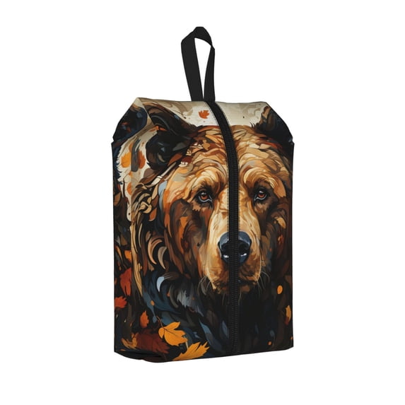 Bear Grizzly Bear Art Vintage 1 PC Portable Travel Shoe Organizer Bag ...