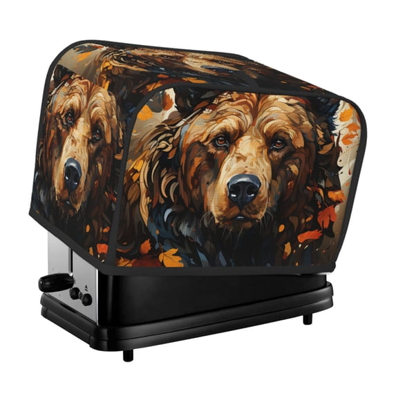 Bear Grizzly Bear Art Vintage 2 Slice Toaster Cover Bread Maker Dust ...