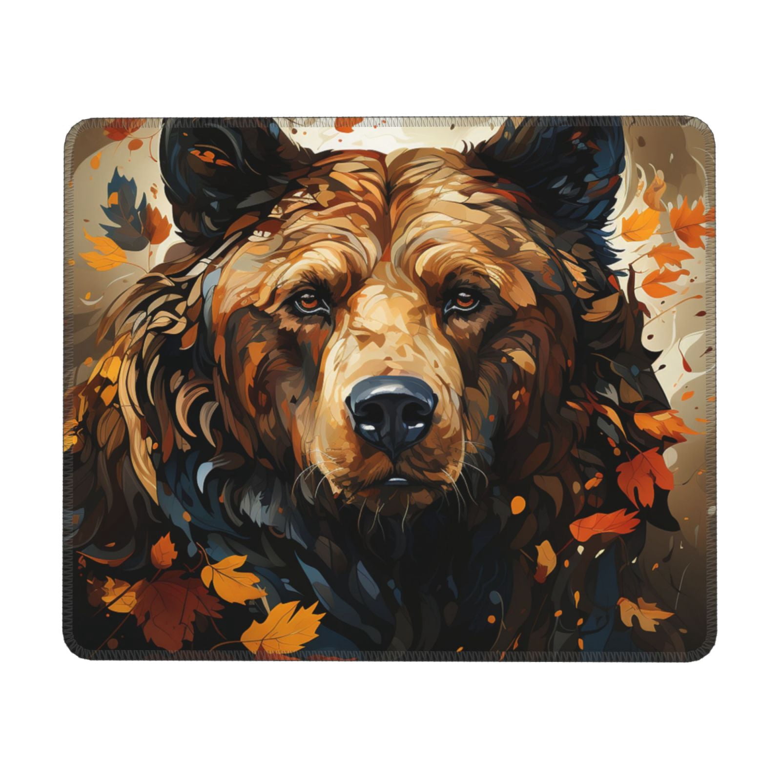 Bear Grizzly Bear Art Vintage Mouse Pad Non-Slip Rubber Gaming Mousepad ...