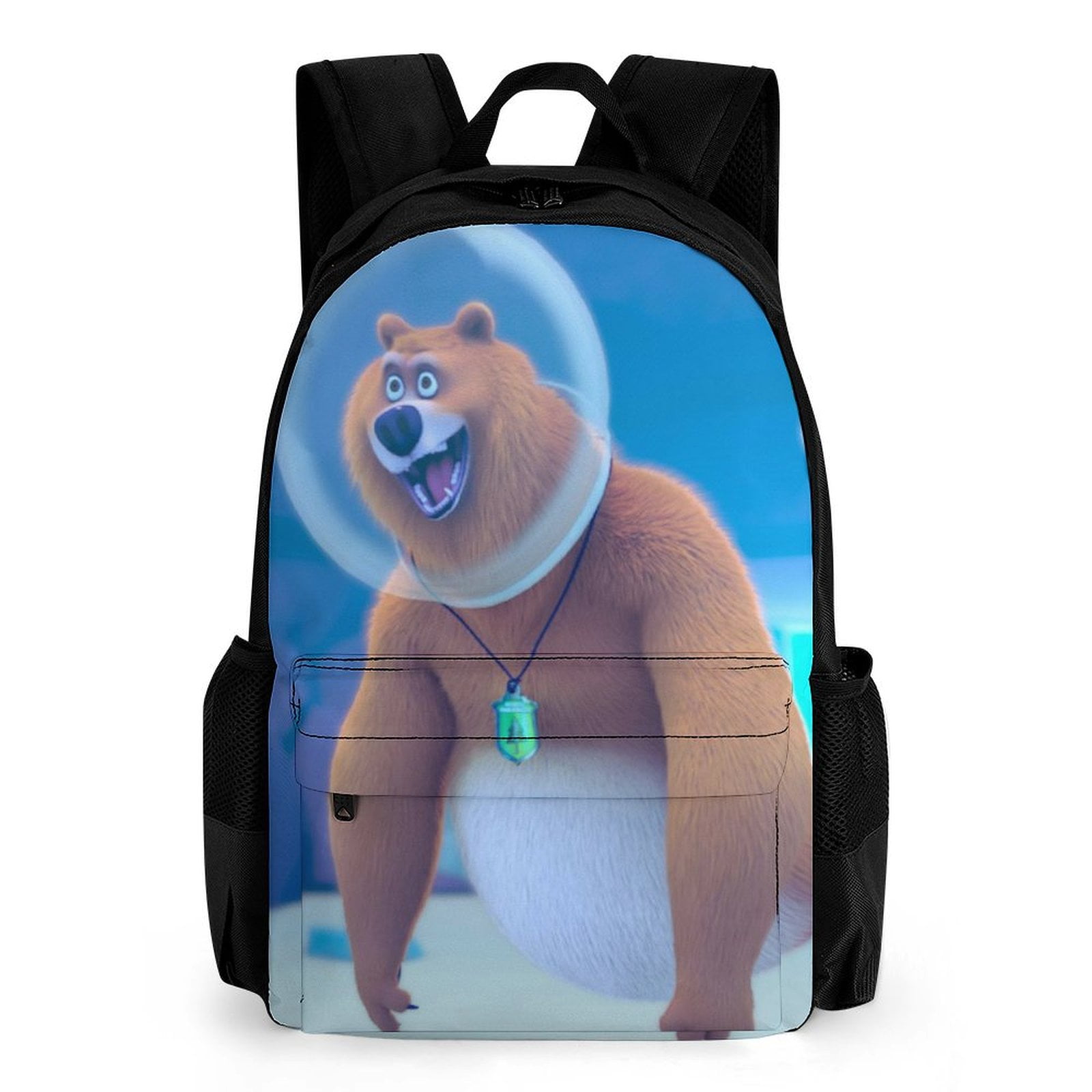 Bear Grizzy And The Lemmings Backpack Laptop Bag Large Capacity ...