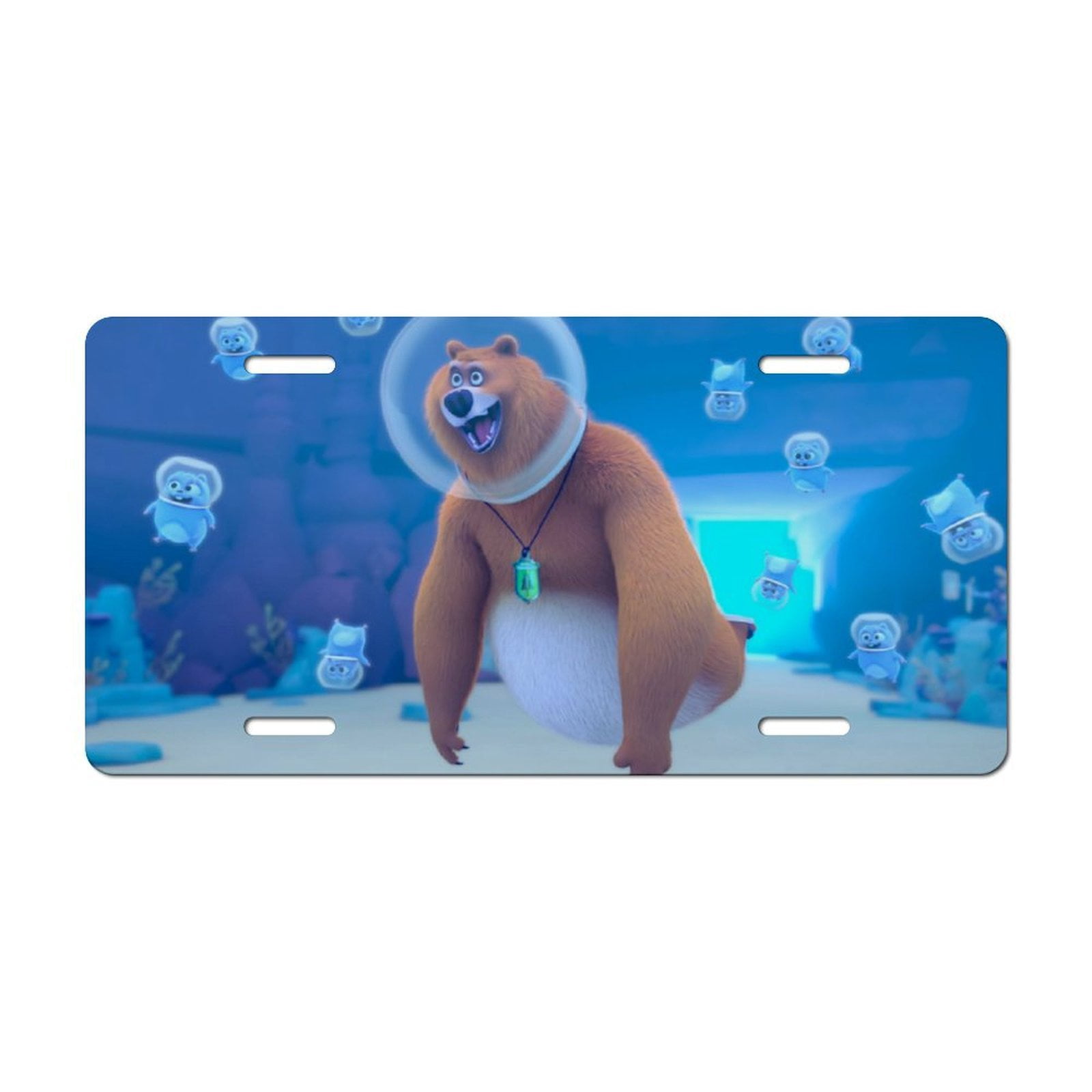 Bear Grizzy And The Lemmings License Plate Cover Aluminum For Various ...