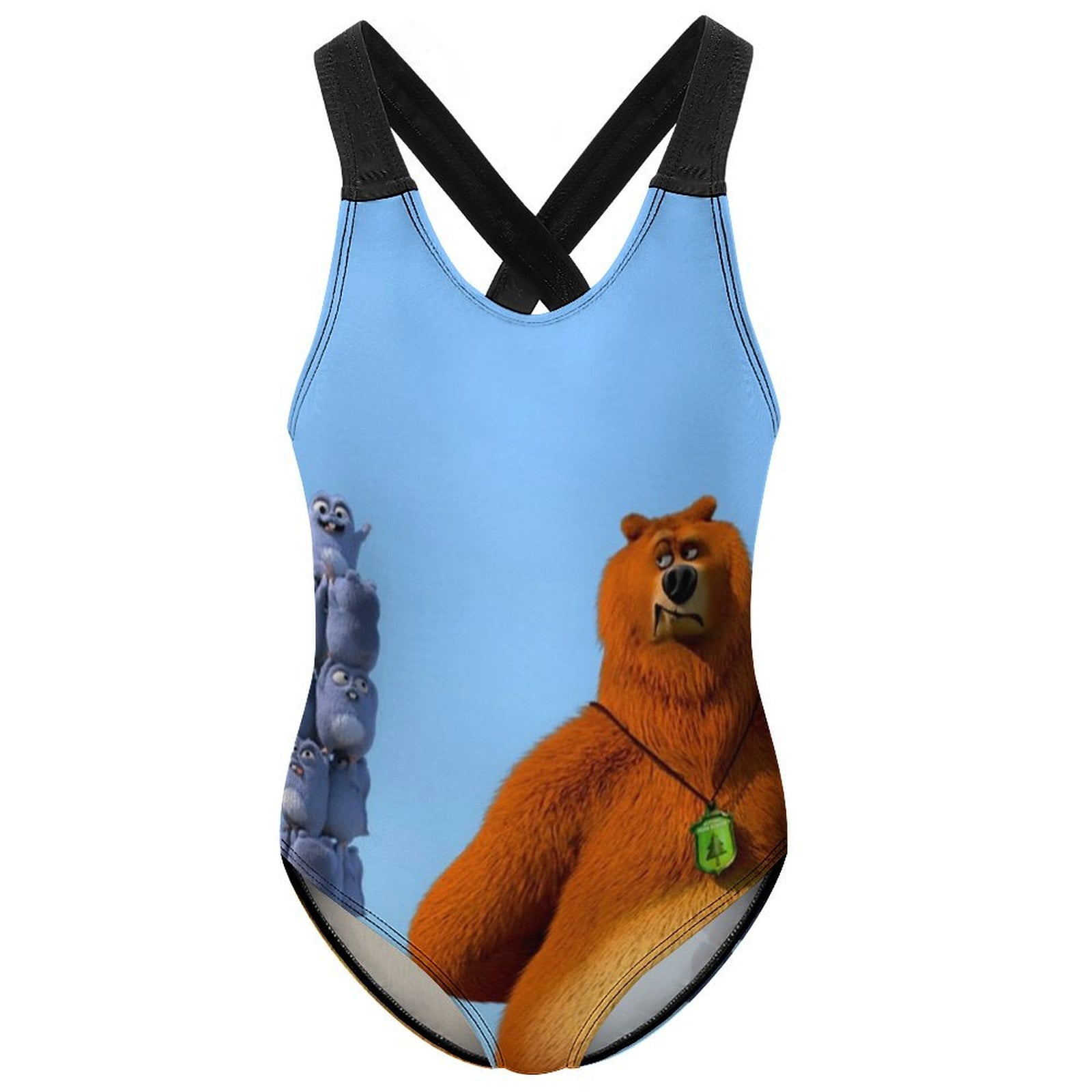 Bear Grizzy & The Lemmings Girl's One-piece Swimsuit Summer Children's ...