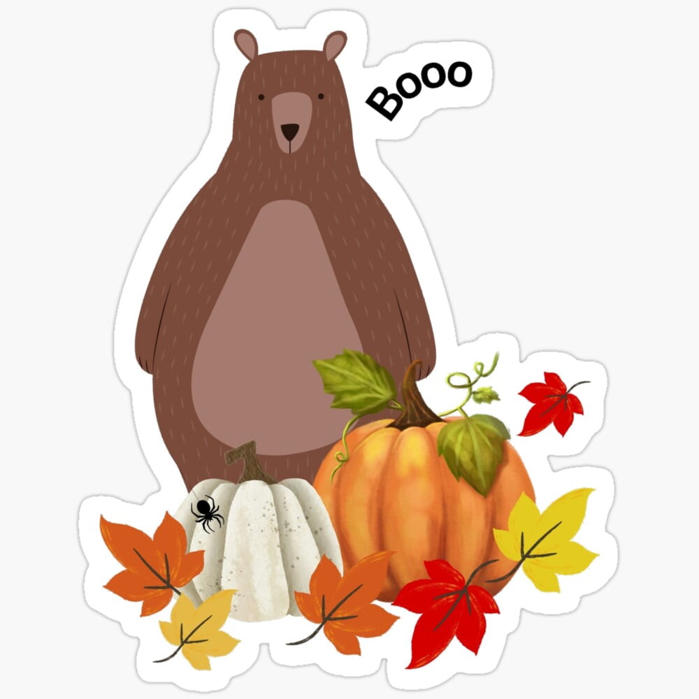 Bear Halloween Sticker Phone Decal Water Bottle Stickers Car Decals ...