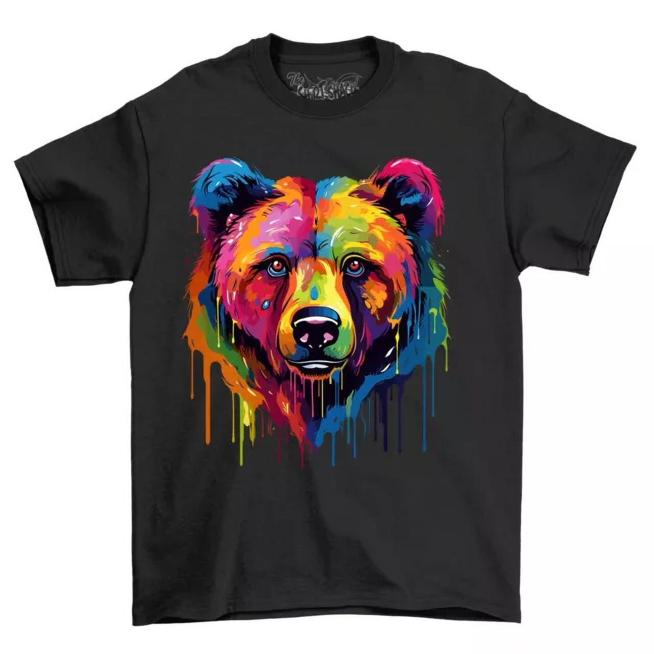 Bear Head Dripping Paint Effect - Funny And Artsy Unleash Your Wild And ...