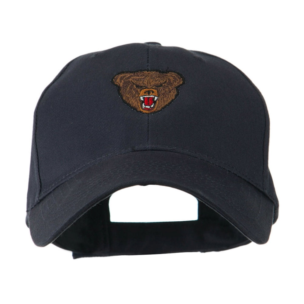 Bear Head Mascot Embroidered Cap - Navy OSFM - Walmart.com