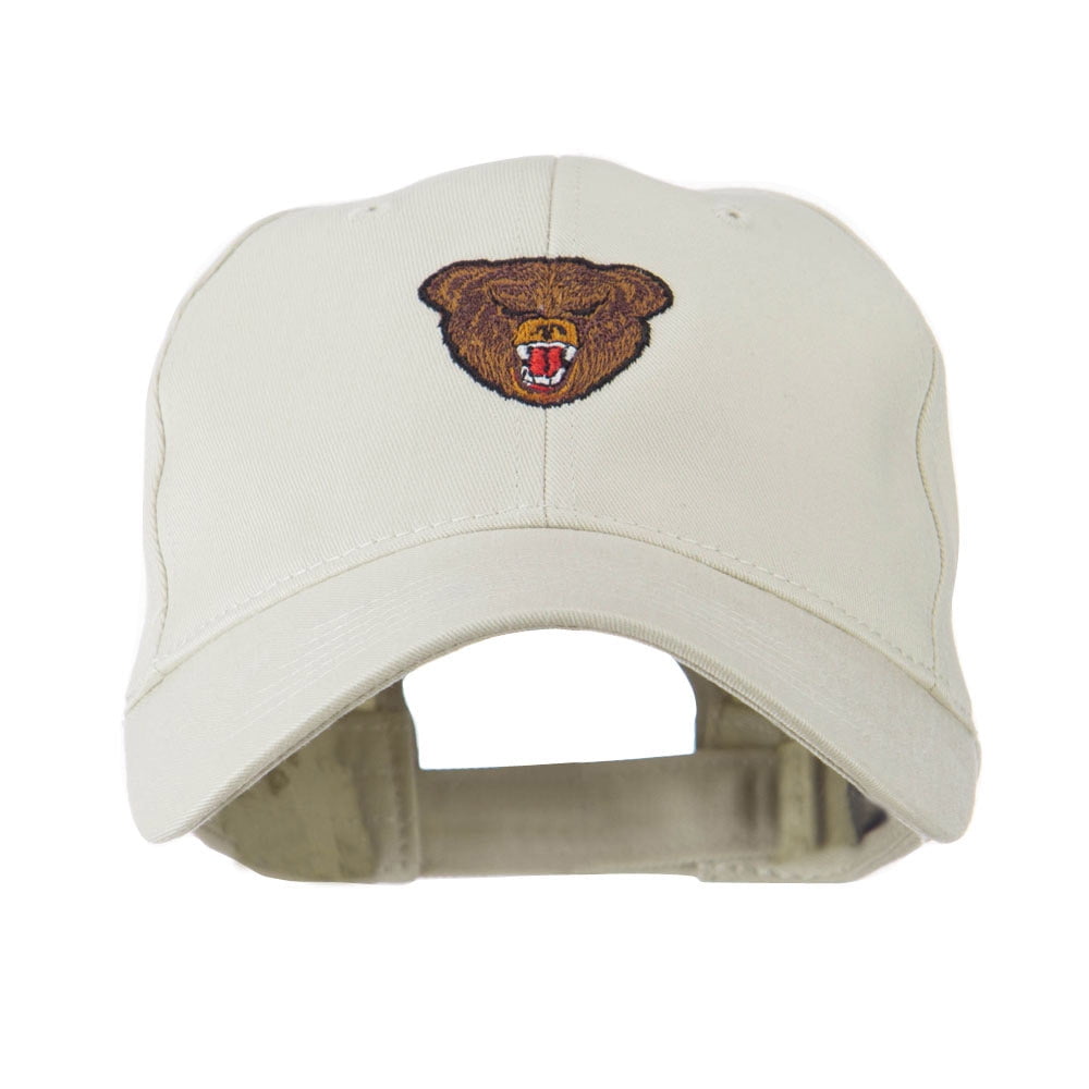 Bear Head Mascot Embroidered Cap - Stone OSFM - Walmart.com