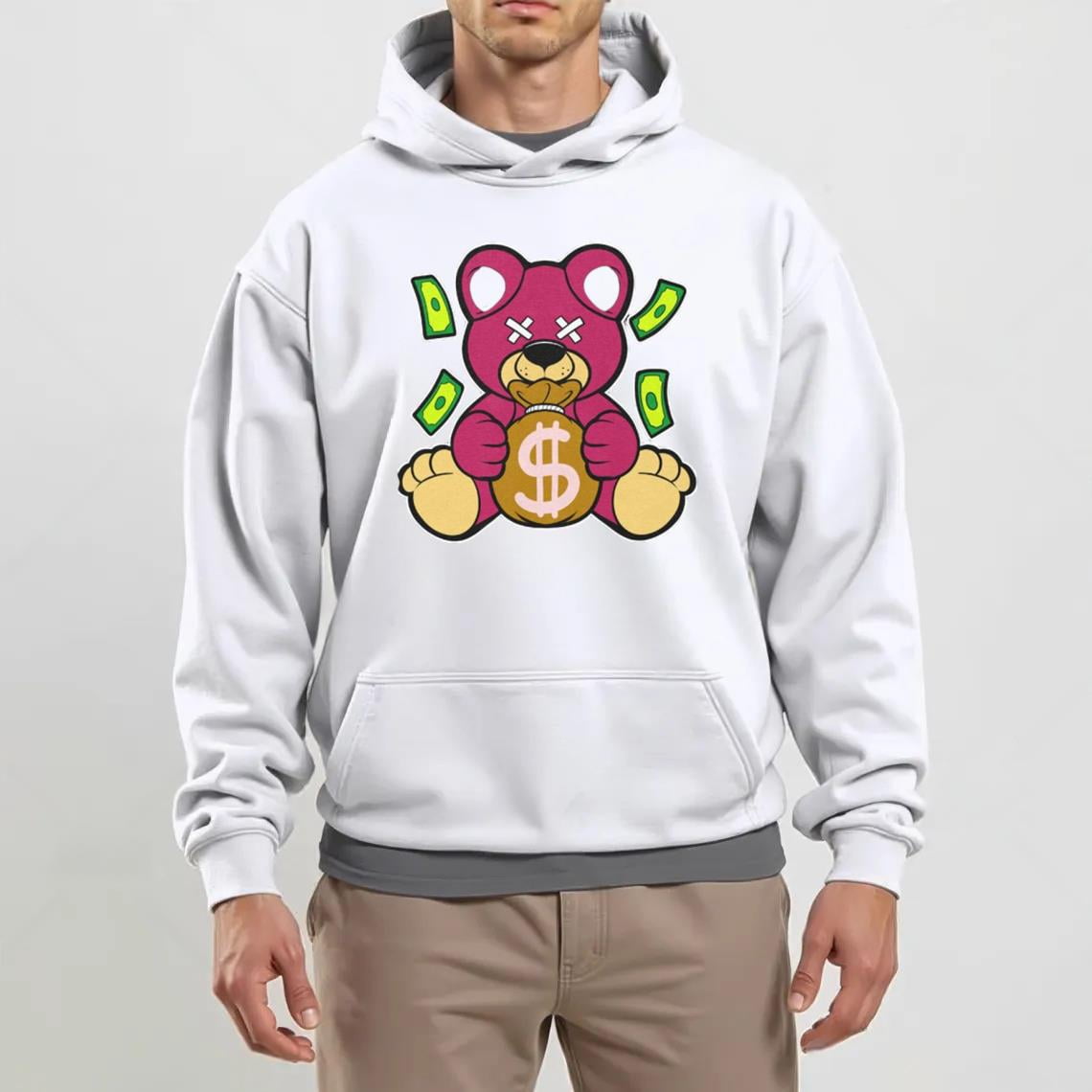 Bear Holding Money Funny Greedy Cartoon Animal Vibe T-Shirt, for men ...