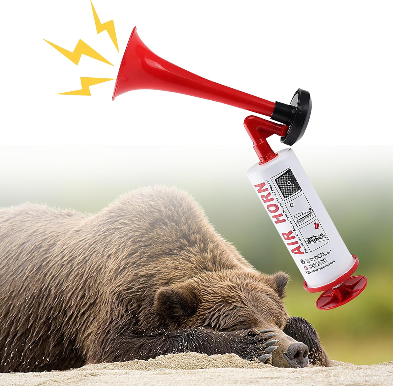 Bear Horn Self Defense, Loud Air Horn for Bears, 130dB Heard up to 1/2 ...