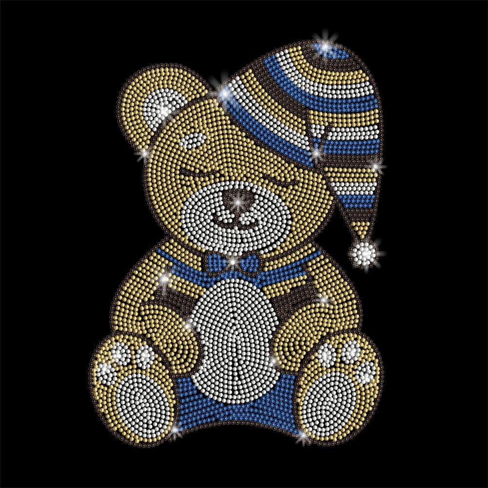 Bear Hotfix Rhinestone Iron on Crystal Rhinestone Decal Diamond Sticker ...