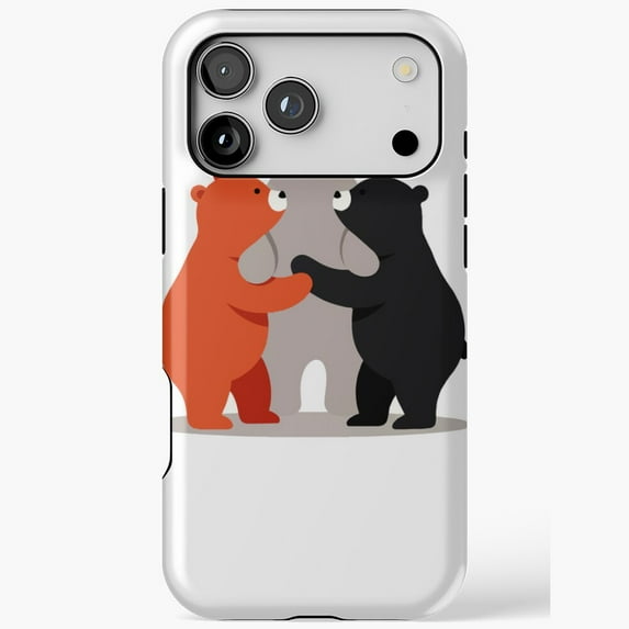 Bear Hug Cute Funny Cartoon Animal Phone Case Protective and Compatible ...