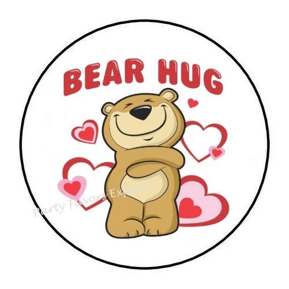 Bear Hug Envelope Seals Labels Party Favors Stickers Phone Decal Water ...