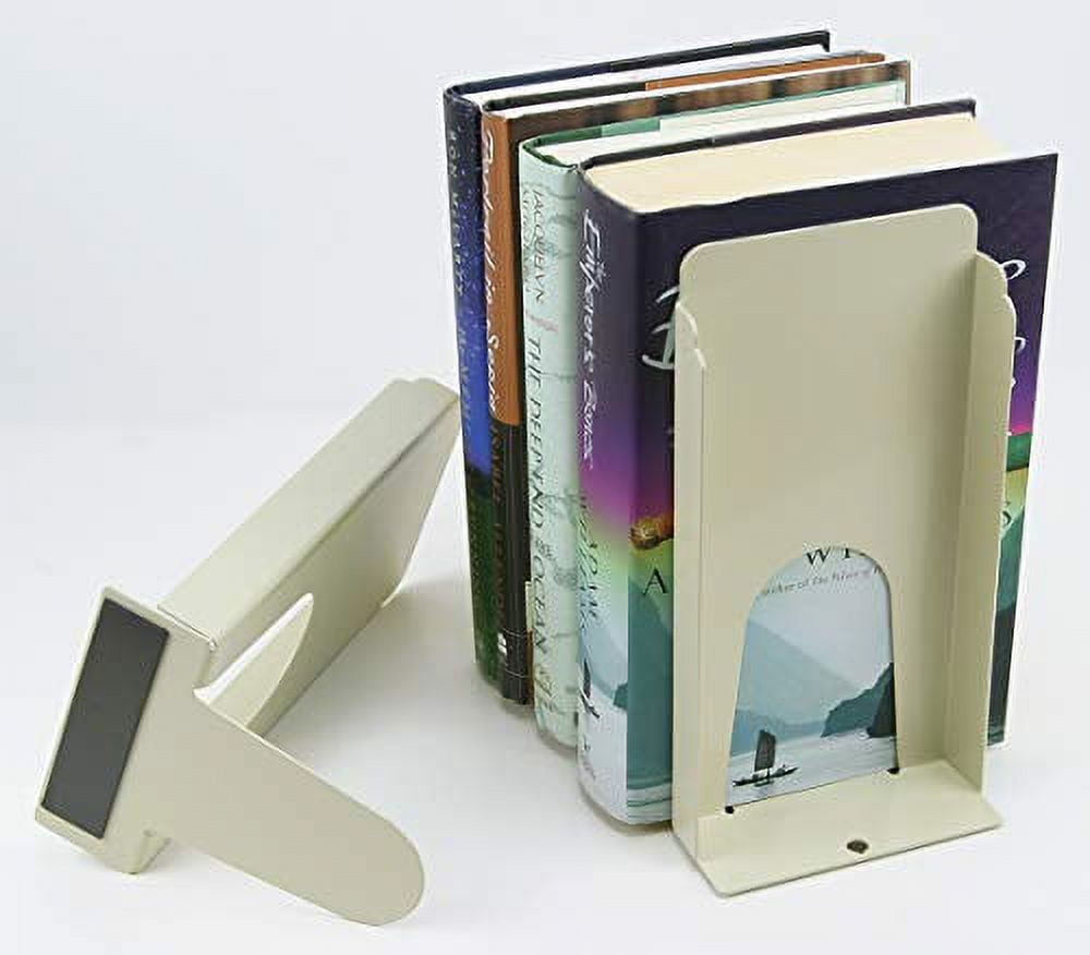 Bear Hug Heavy Duty Steel Bookends with Magnetic Base Pair 9 inches H ...