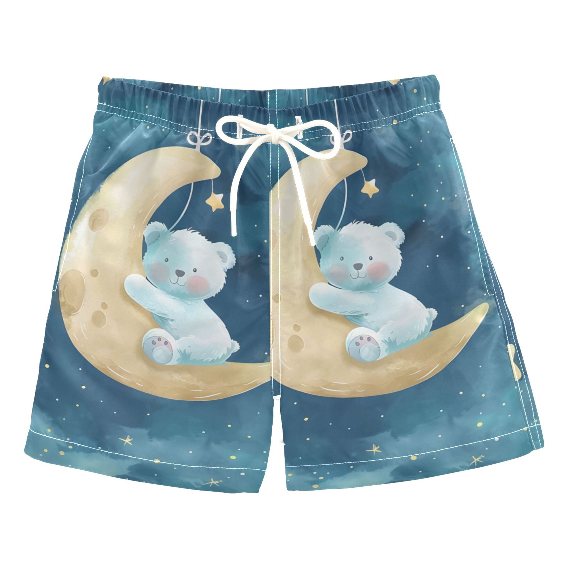 Bear Hug The Moon Stars Boys' Swim Trunks Board Shorts Beach Pants ...
