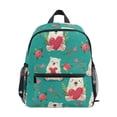 Bear Hugging Heart Pattern Mini Backpack Cute Small Backpack with Chest ...