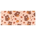 Bear Hugging Pumpkin Pattern Stretch Fitted Tablecloth 2.5x6ft Elastic ...