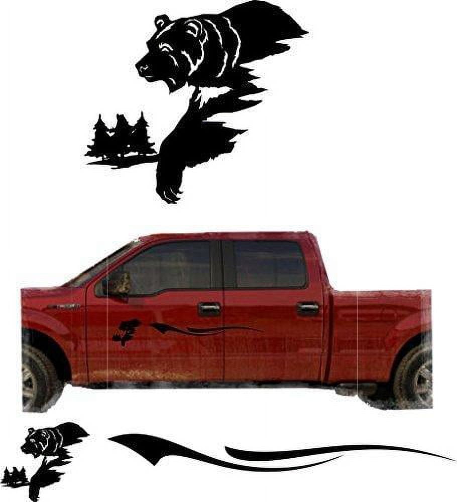 Bear Hunting Trailer Decals Truck Decal Side Set Vinyl Sticker Auto ...