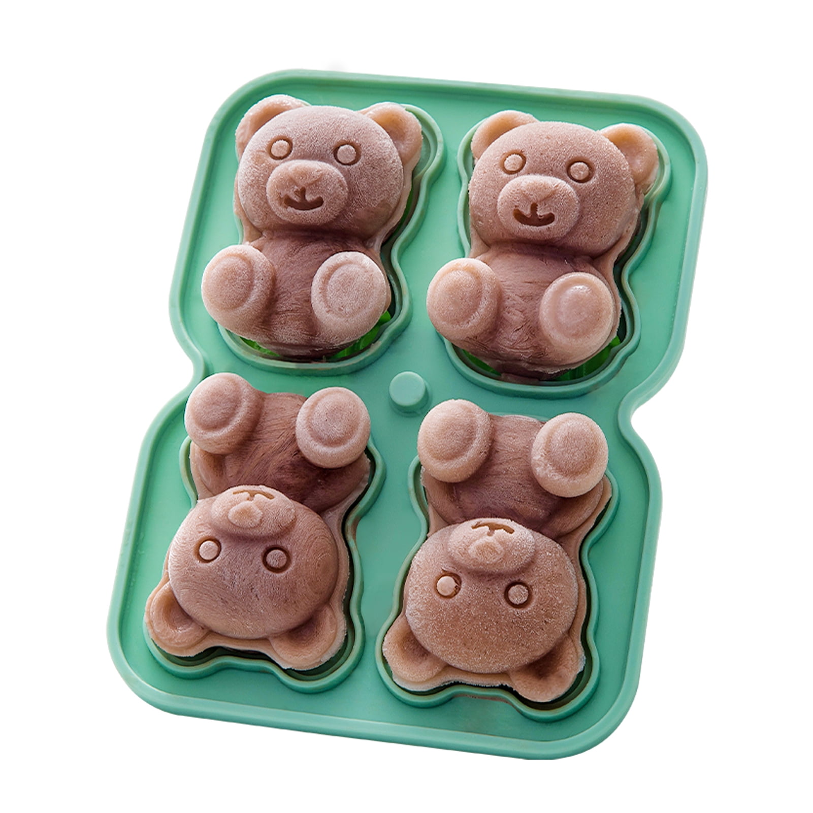 Bear Ice Cube Tray, Large Molds, 2.4'' Teddy Bear Shaped, Easy Release ...