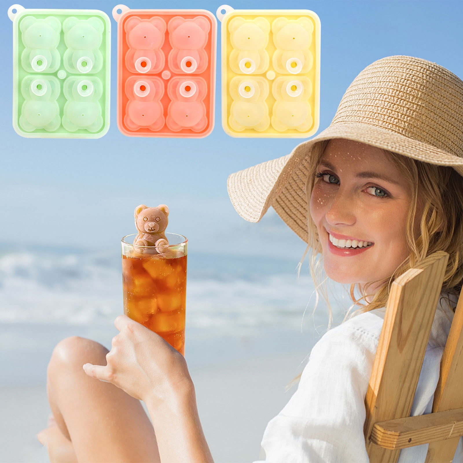 Bear Ice Making Popsicle Box Summer Cool Tool for Youths Fun Snacks and ...