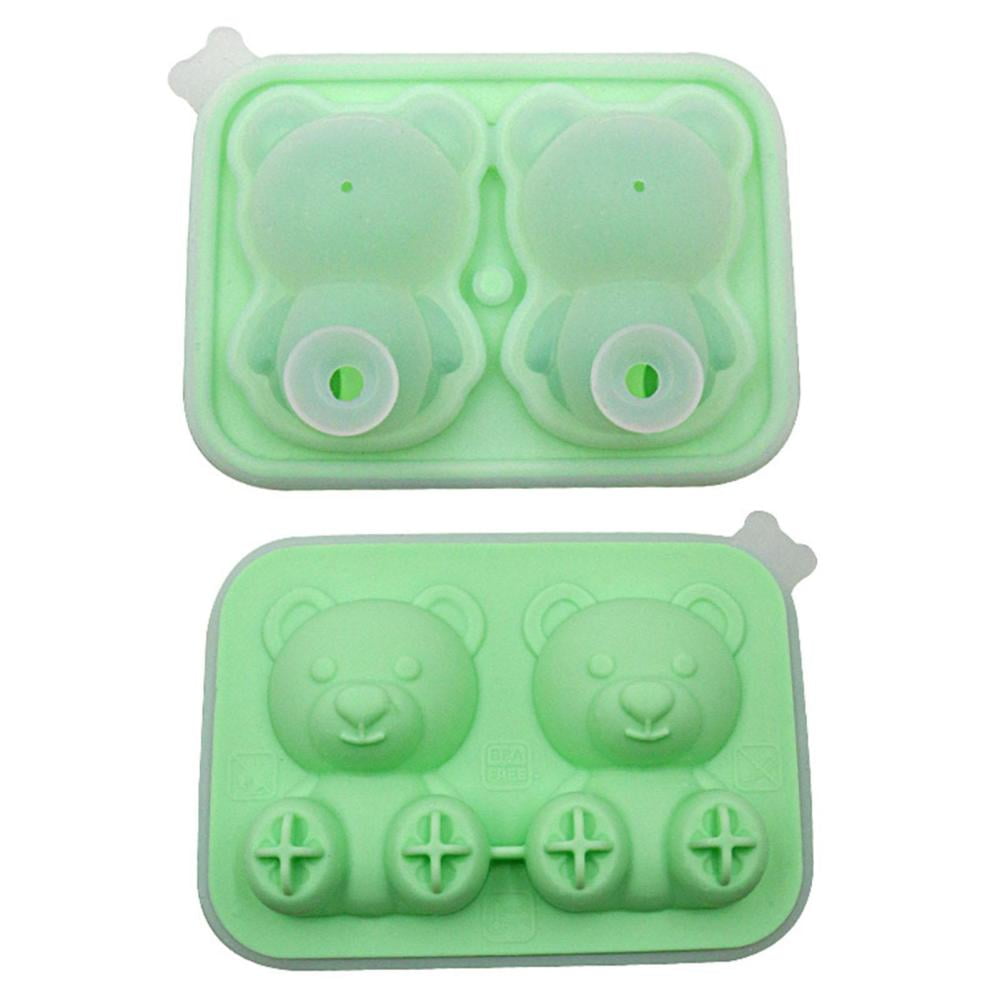 Bear Ice Mold | 2 Pack Bear-Shaped Ice Cube Maker Molds | Reusable ...