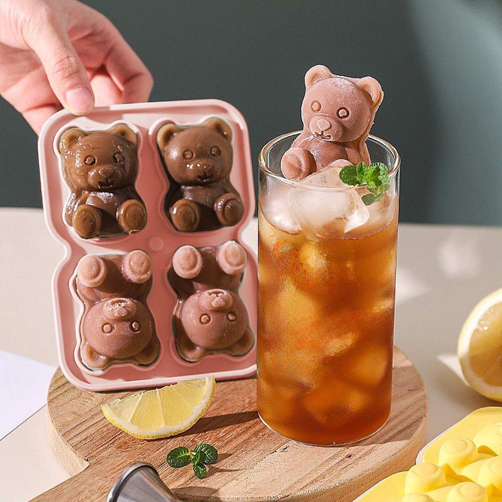 Bear Ice Tray Mold 3D Bear Shape Ice Trays Cute Ice Molds for Whiskey ...