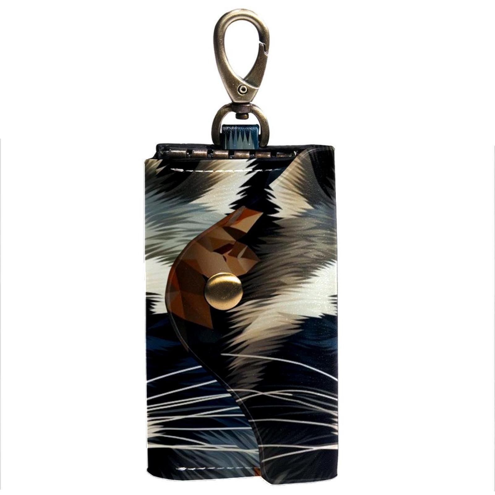 Bear Key Bag Card ID Holder Wallet with 6 Hooks and Side Pockets ...