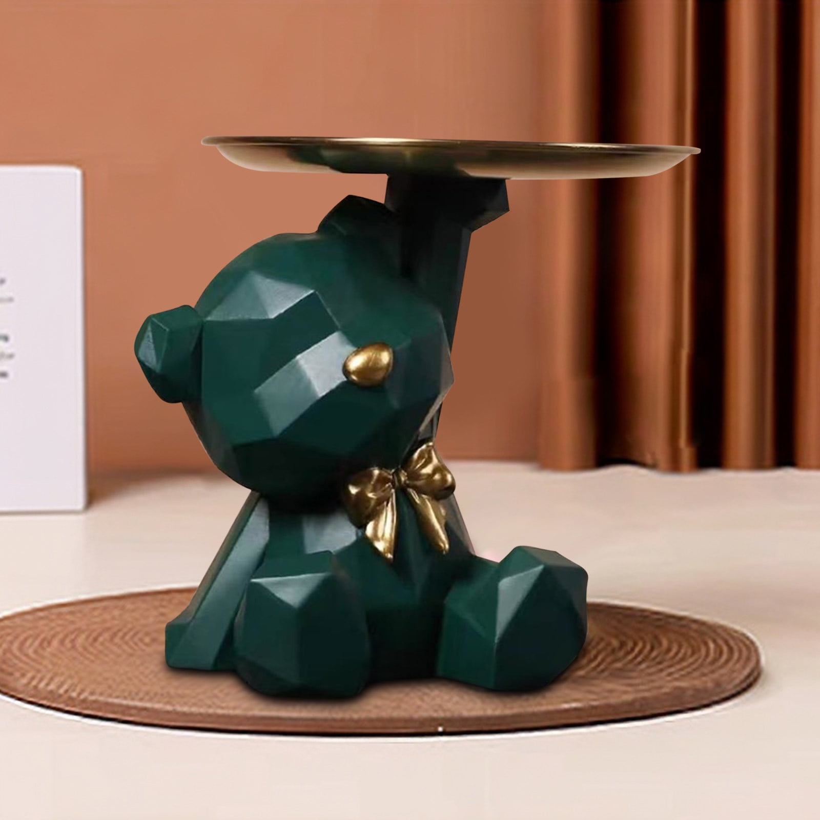 Bear Key Tray Bear Storage Tray Statue Resin Bear Sculpture with Tray ...