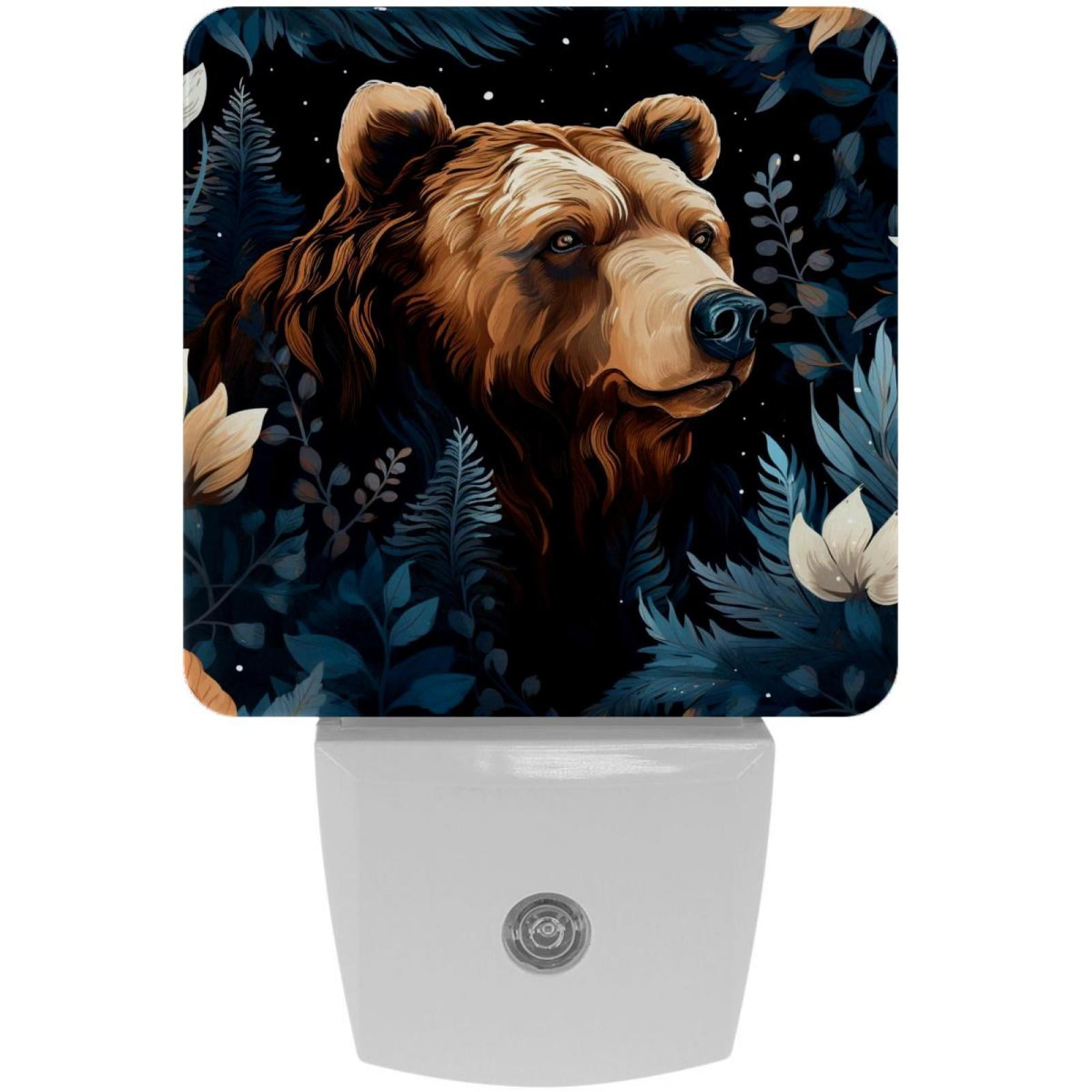 Bear LED Square Night Light - Small and Bright Square-shaped LED Night ...