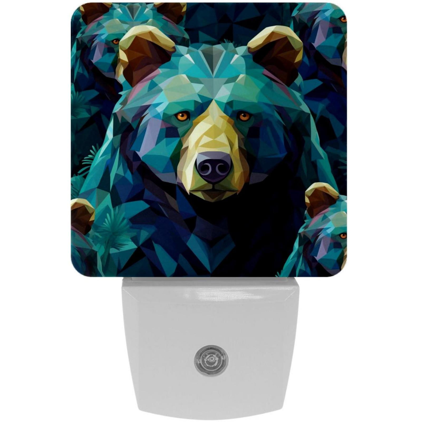 Bear LED Square Night Lights - Energy Efficient Plug-in Wall Lamp with ...