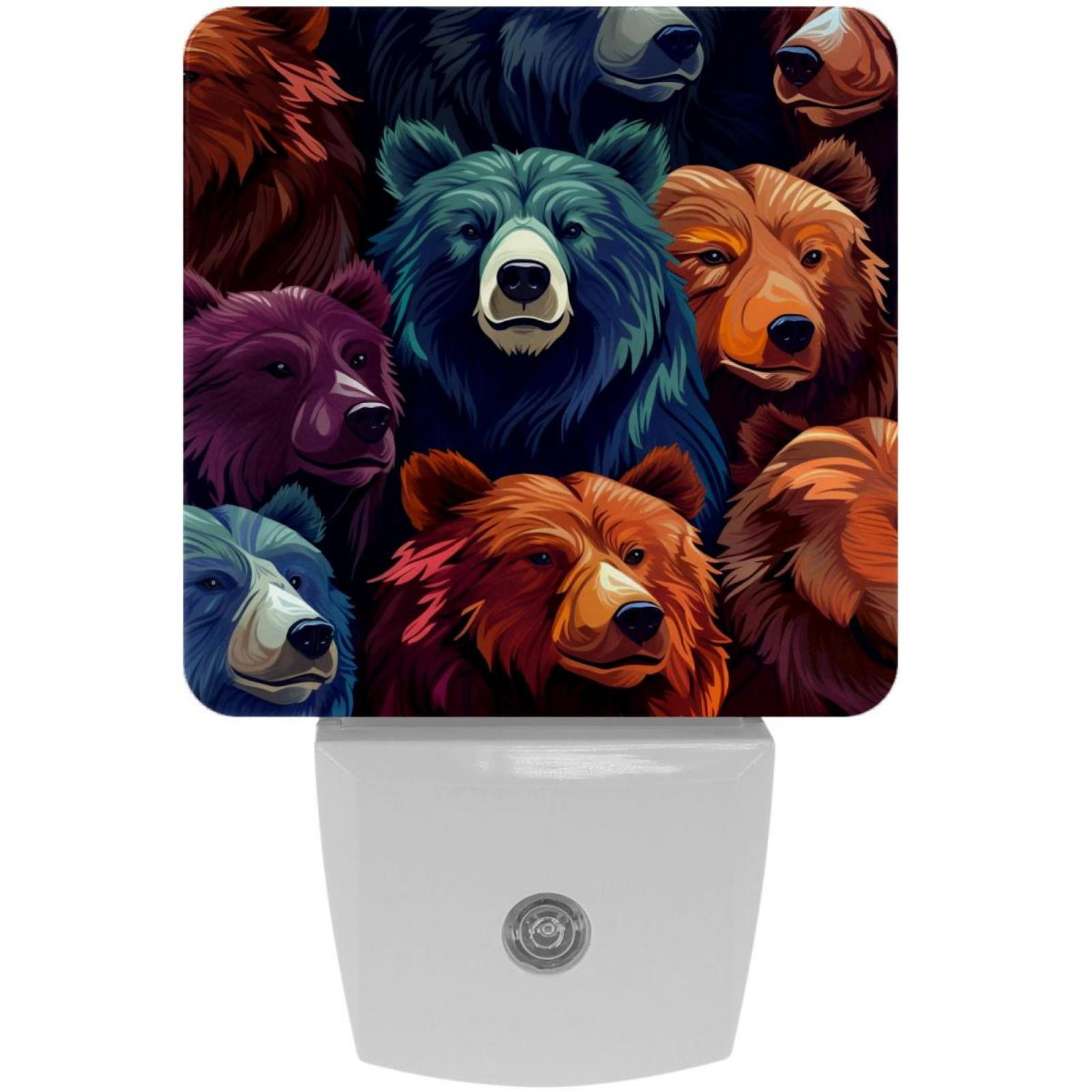 Bear LED Square Night Lights - Stylish and Functional Nightlight for ...