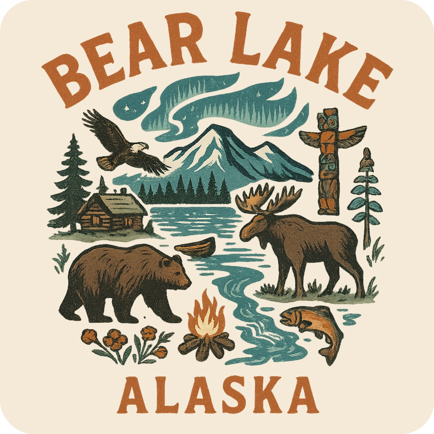 Bear Lake Alaska Keepsakes Souvenir Vinyl Sticker – Destination Travel ...
