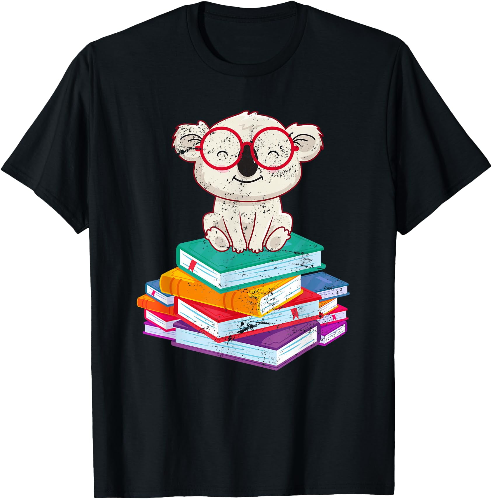 Bear Librarian Reading Books Koala Softstyle Unisex T-Shirt,Black Color ...