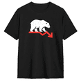 Bear Market Finance Cool Graphic Tee for Men, Fun Work Cotton Short ...