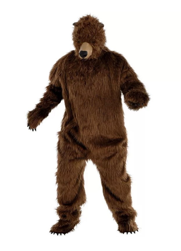 Bear Mascot - Brown - Faux Fur - Animal - Mascot - Costume - Men - One ...