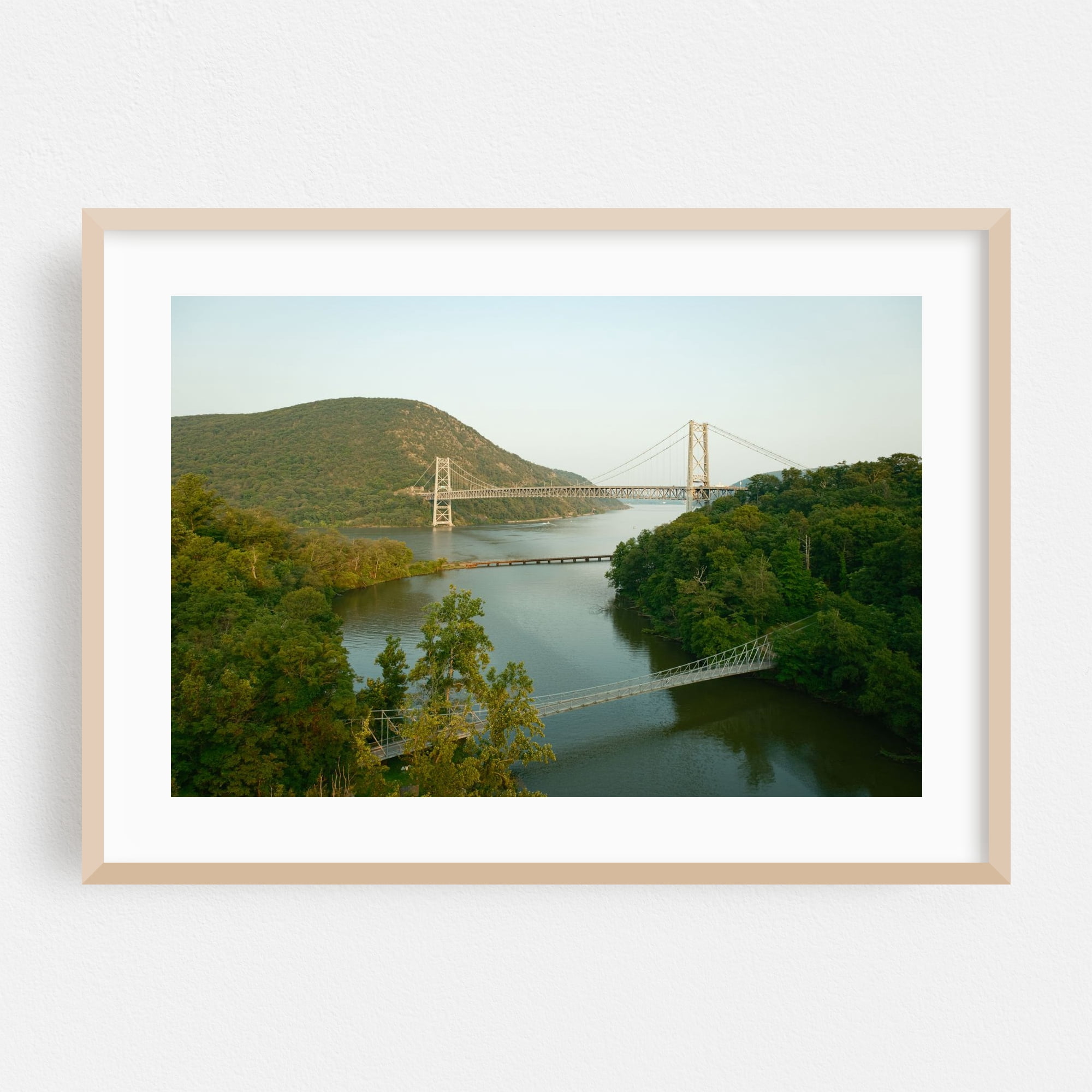 Bear Mountain Bridge 01 - New York Photography Oak Framed Wall Art ...