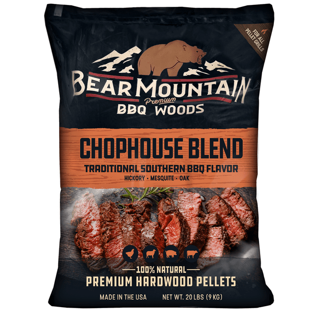 Bear Mountain Premium BBQ Woods Chophouse Blend BBQ Wood Pellets, 20 ...