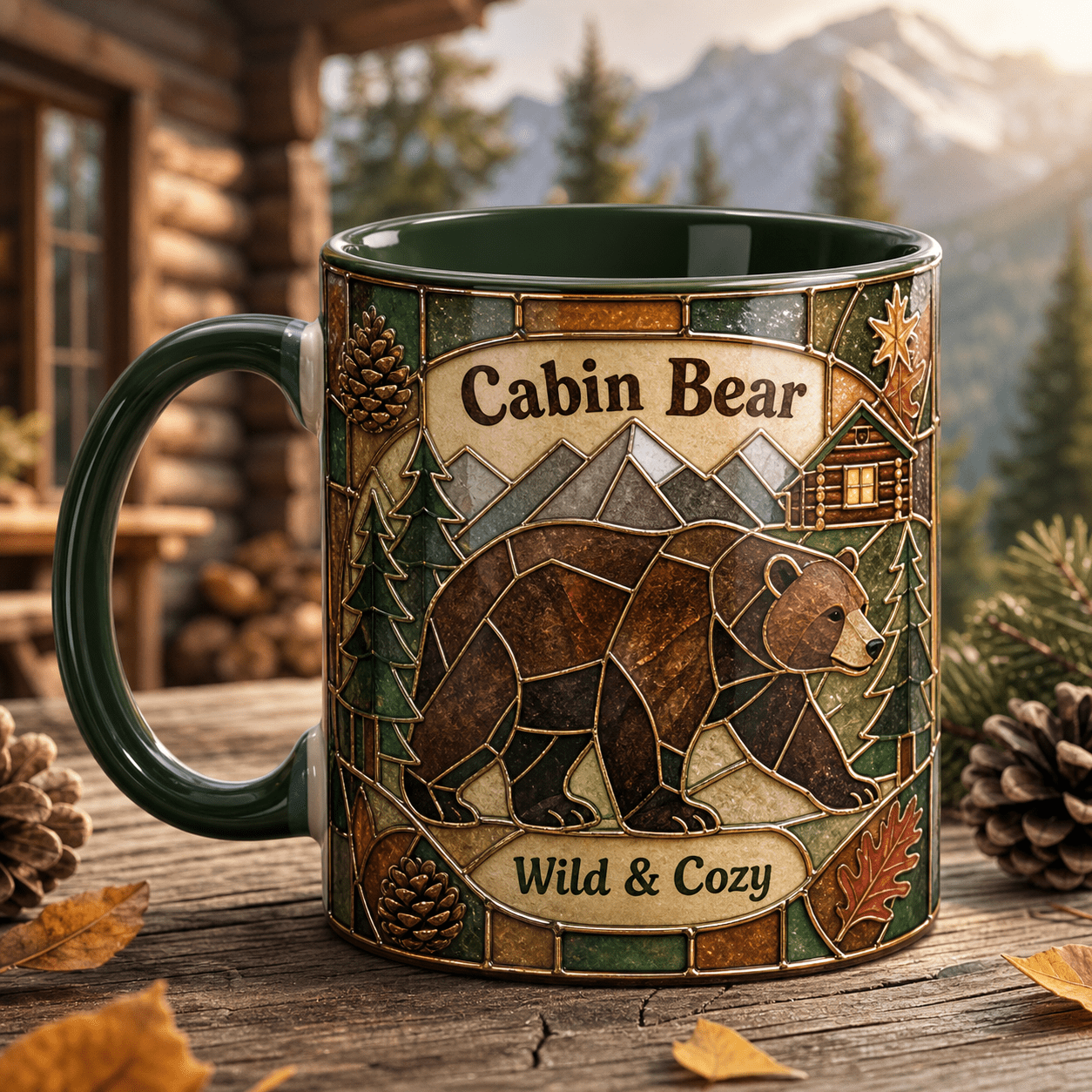 Bear Mug 3D Effect Cabin Animal Gift, Wild & Cozy Mountain Coffee Cup ...