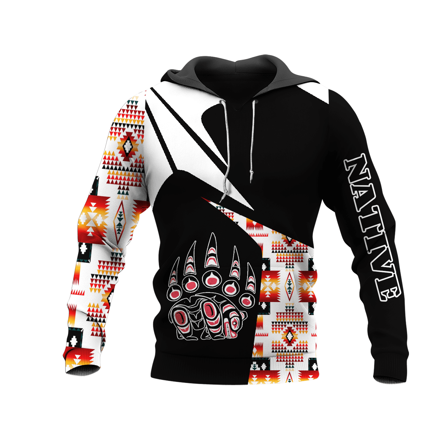 Bear Native American Pride 3D Hoodie 2 - Walmart.com