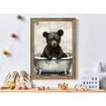 Bear Nursery Decor Bear Bathing In Bathtub Kids Room Art Woodland ...