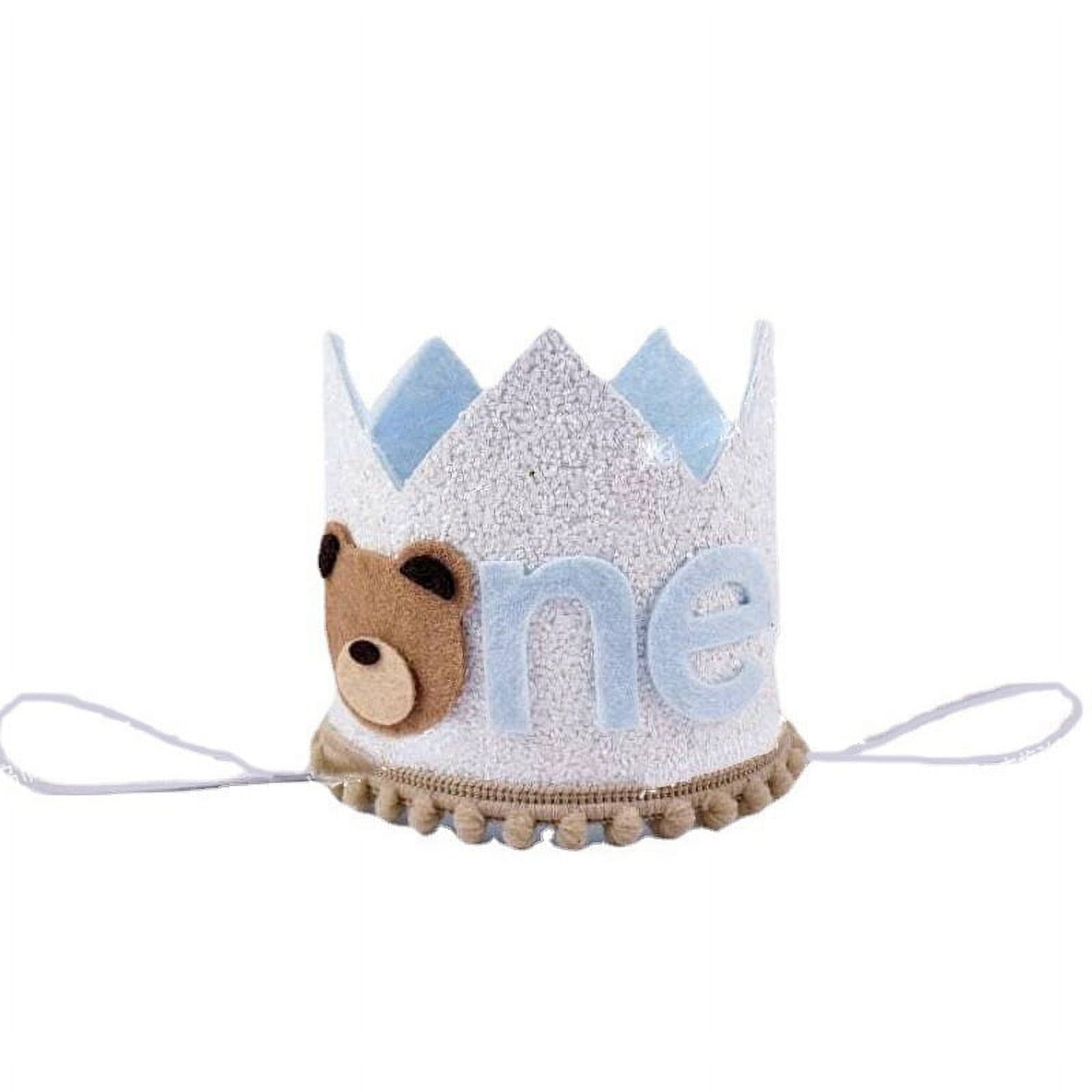 Bear One Birthday Crown 1st Birthday Party Hat Crown Cute Birthday ...