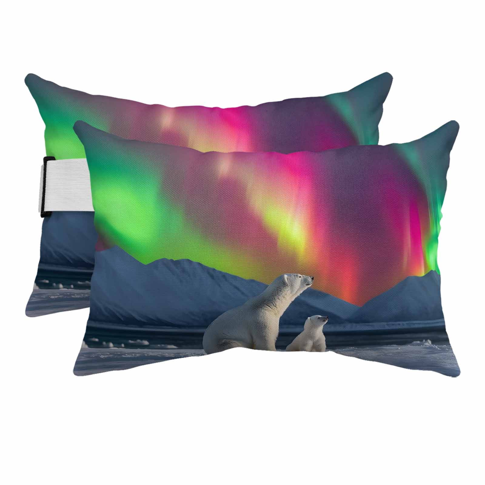 Bear Outdoor Pillows for Chaise Lounge Chair Beach Headrest Pillow Set ...