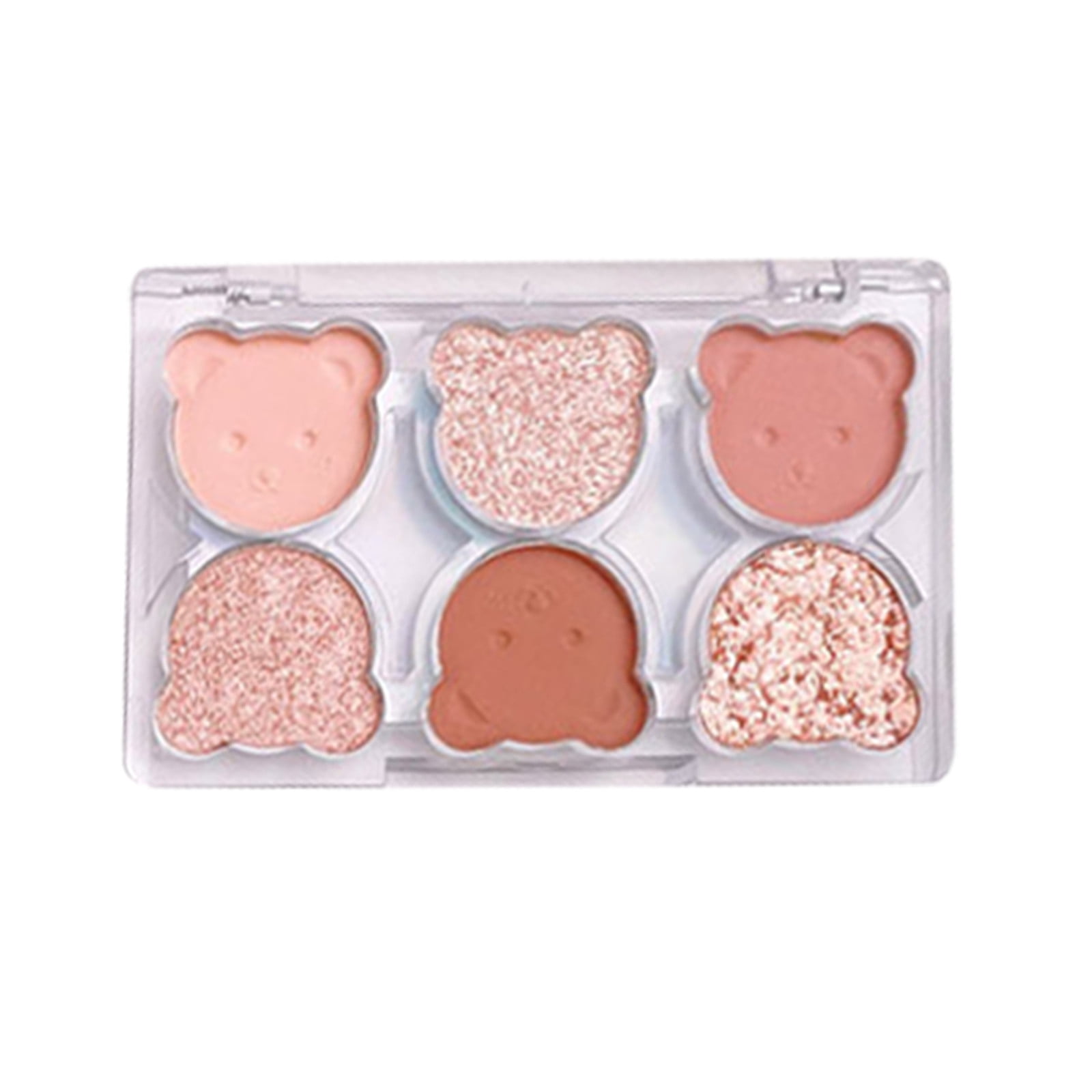 Bear Pattern Six Colors Eye Shadow Disc Pearlescent Fine Flash Eye ...