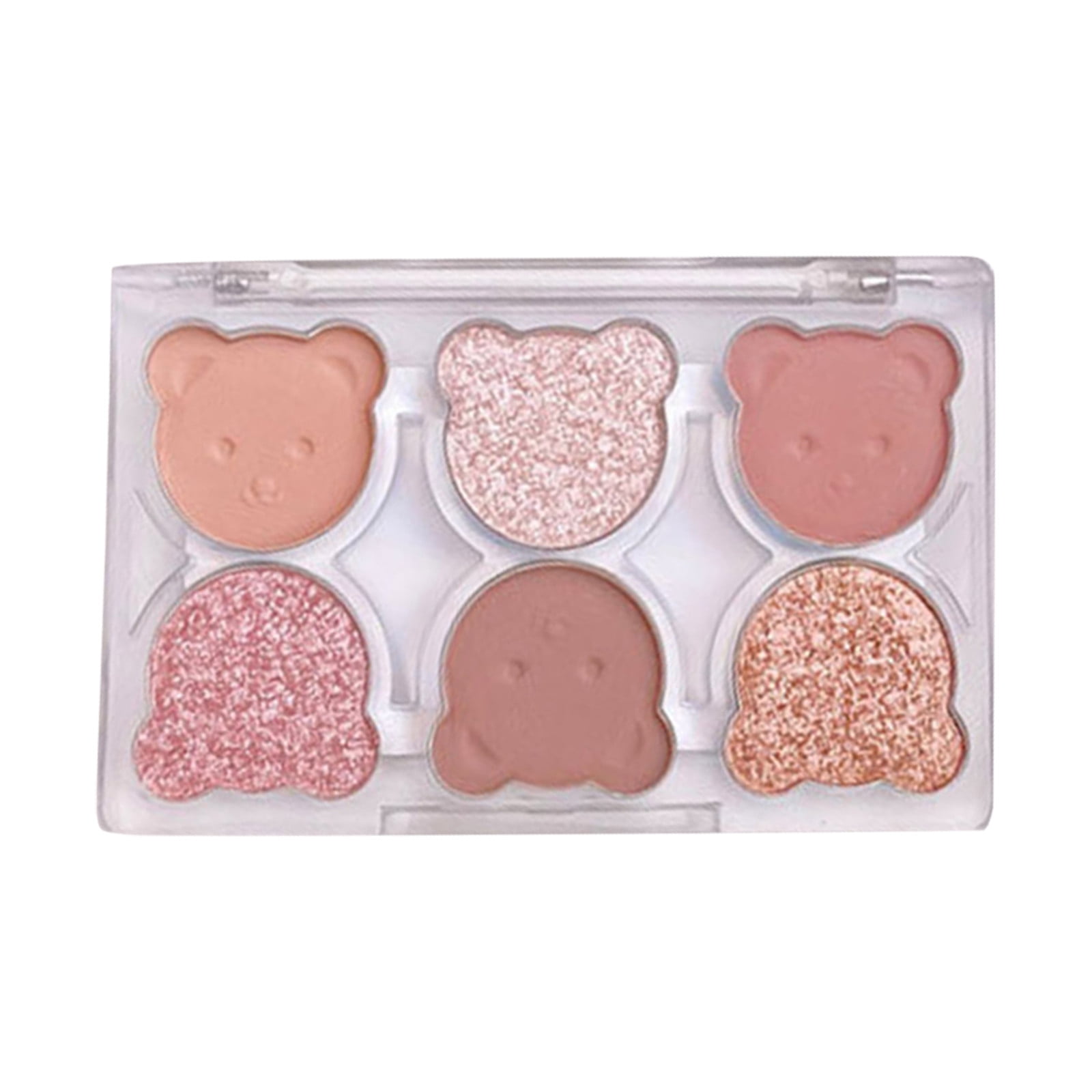 Bear Pattern Six Colors Eye Shadow Disc Pearlescent Fine Flash Eye ...