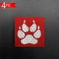 Bear Paw Infrared Reflective Laser Sticker Badges with Velcro Backing ...