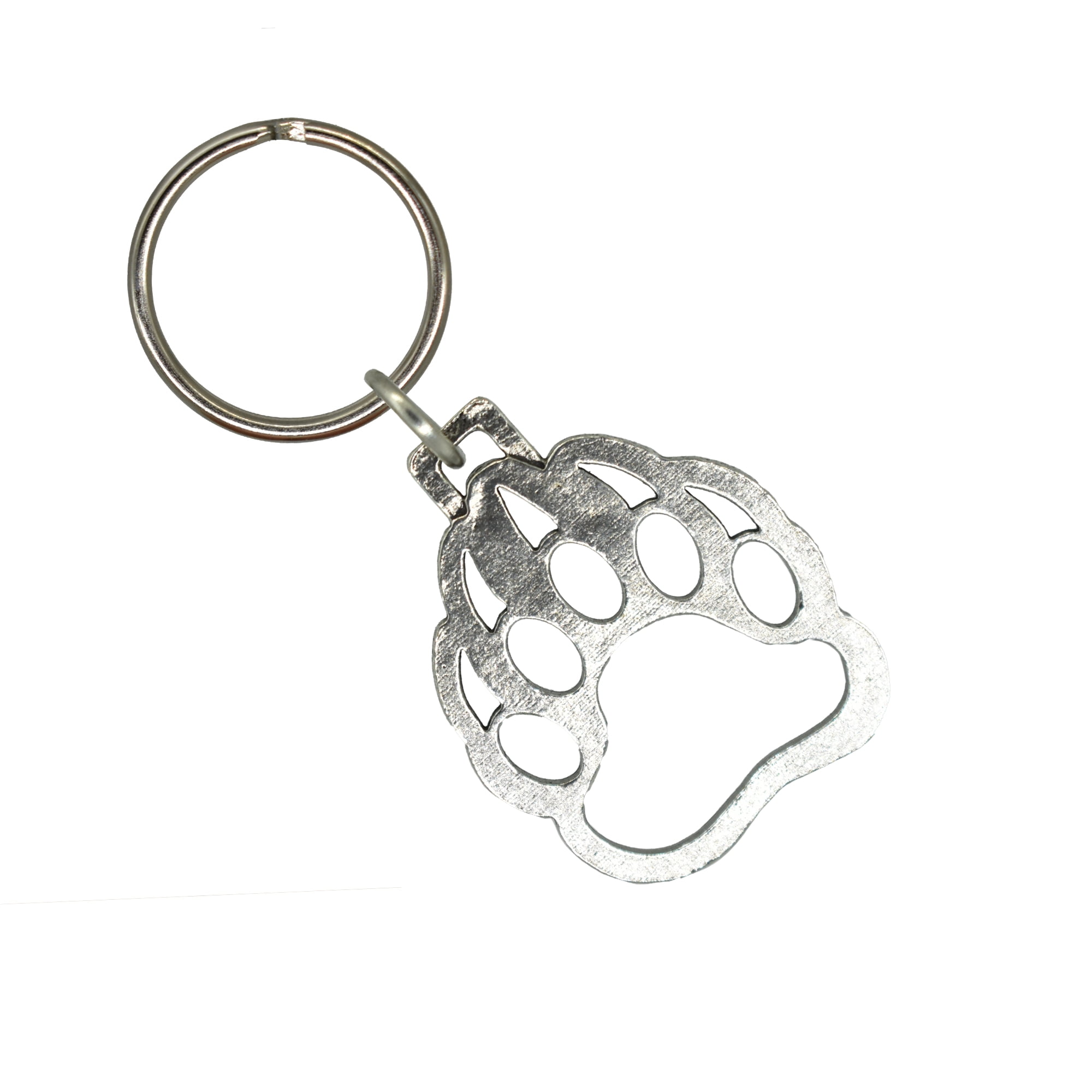 Bear Paw Print Keychain, Outdoors, Mammals, Bear, M038KC, Key Fob, Key ...