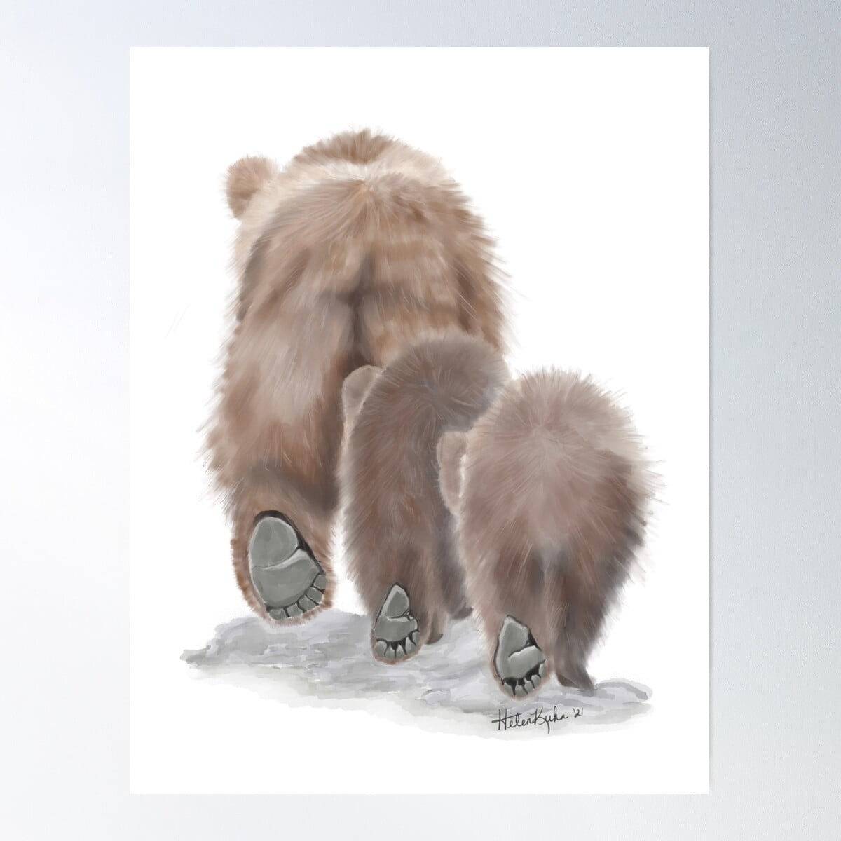Bear Paws Poster Wall Art, Modern Wall Decor For Living Room Bedroom ...