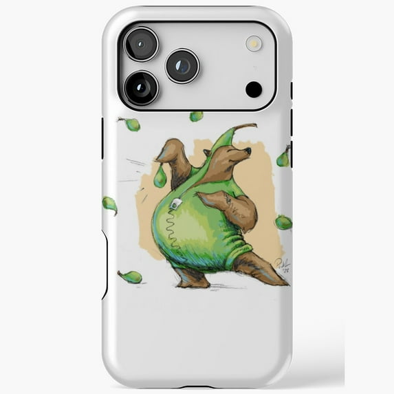 Bear Pear Funny Grizzly Pear Drawing Phone Case Protective and ...